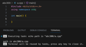 VSCodeのタスクでAtCoderのテストを簡単に実行 | Pike8の作業日誌